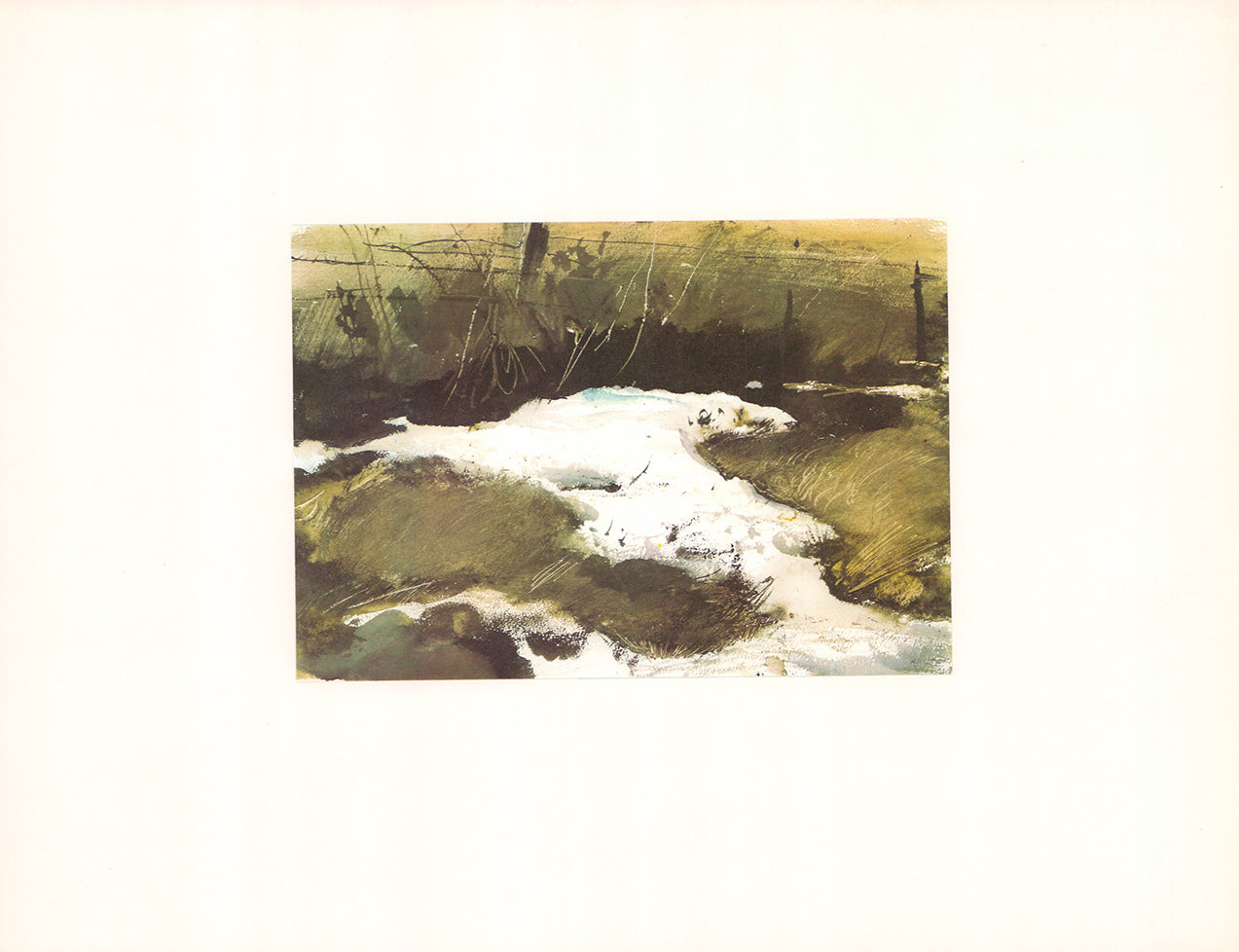 Landscape in the Snow by Andrew Wyeth - 14 X 18 Inches (Art Print with ...