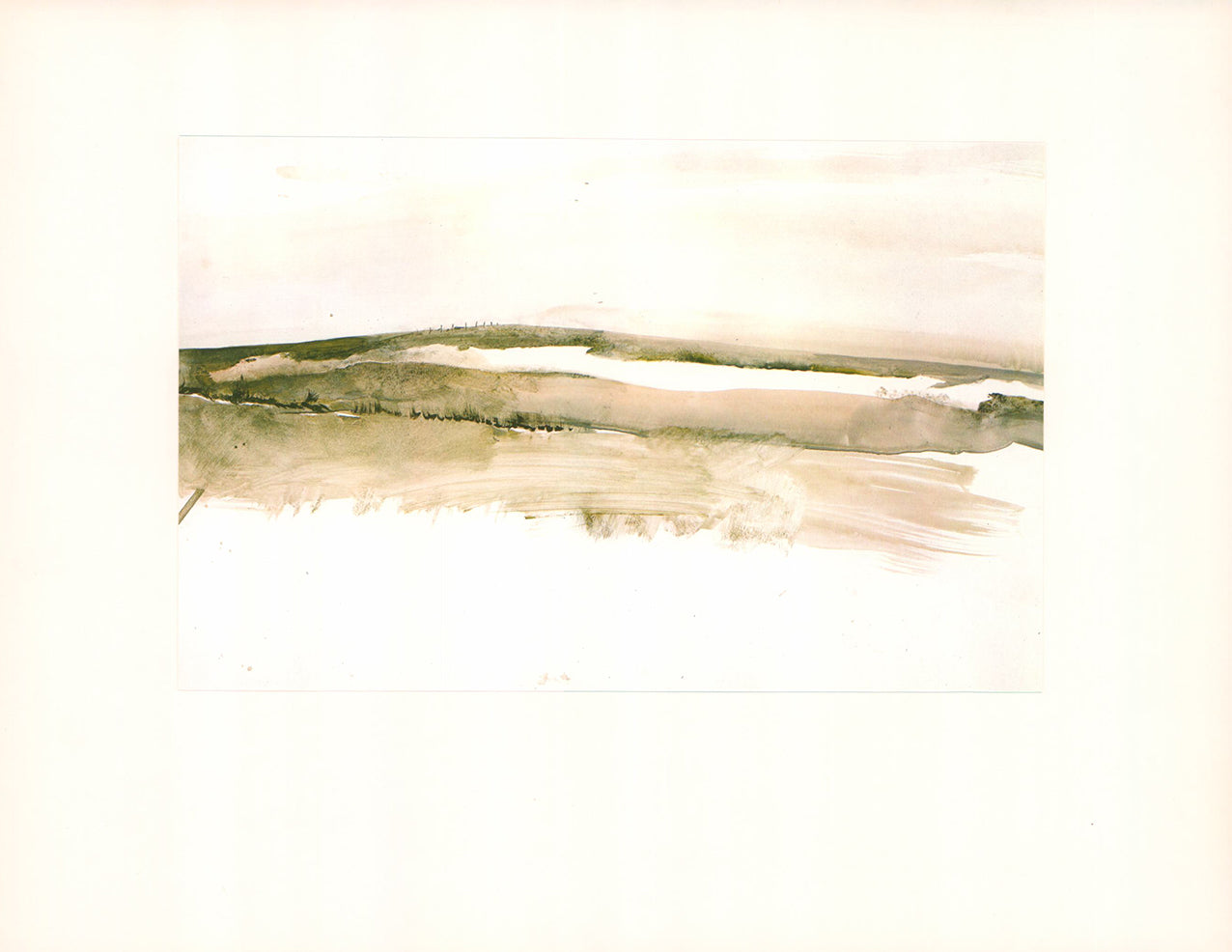 Landscape by Andrew Wyeth - 14 X 18 Inches (Art Print with Matte ...