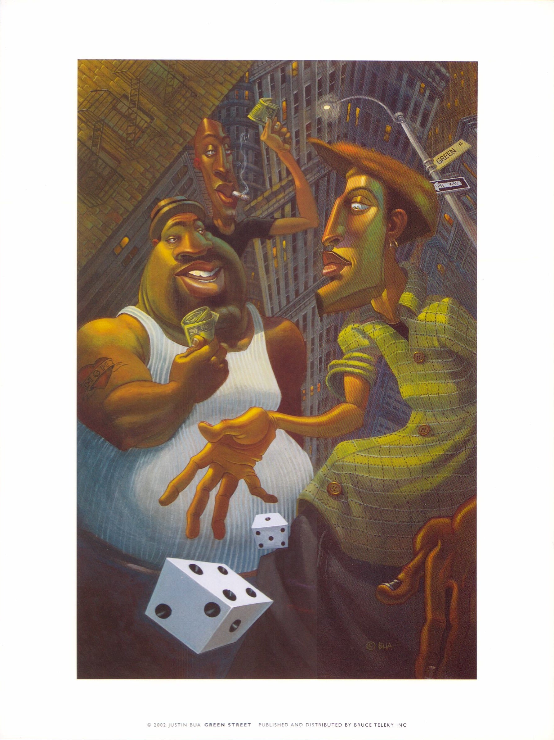 Green Street, 2002 by Justin Bua - 10 X 12 Inches (Art Print) – Artistica Fine Art