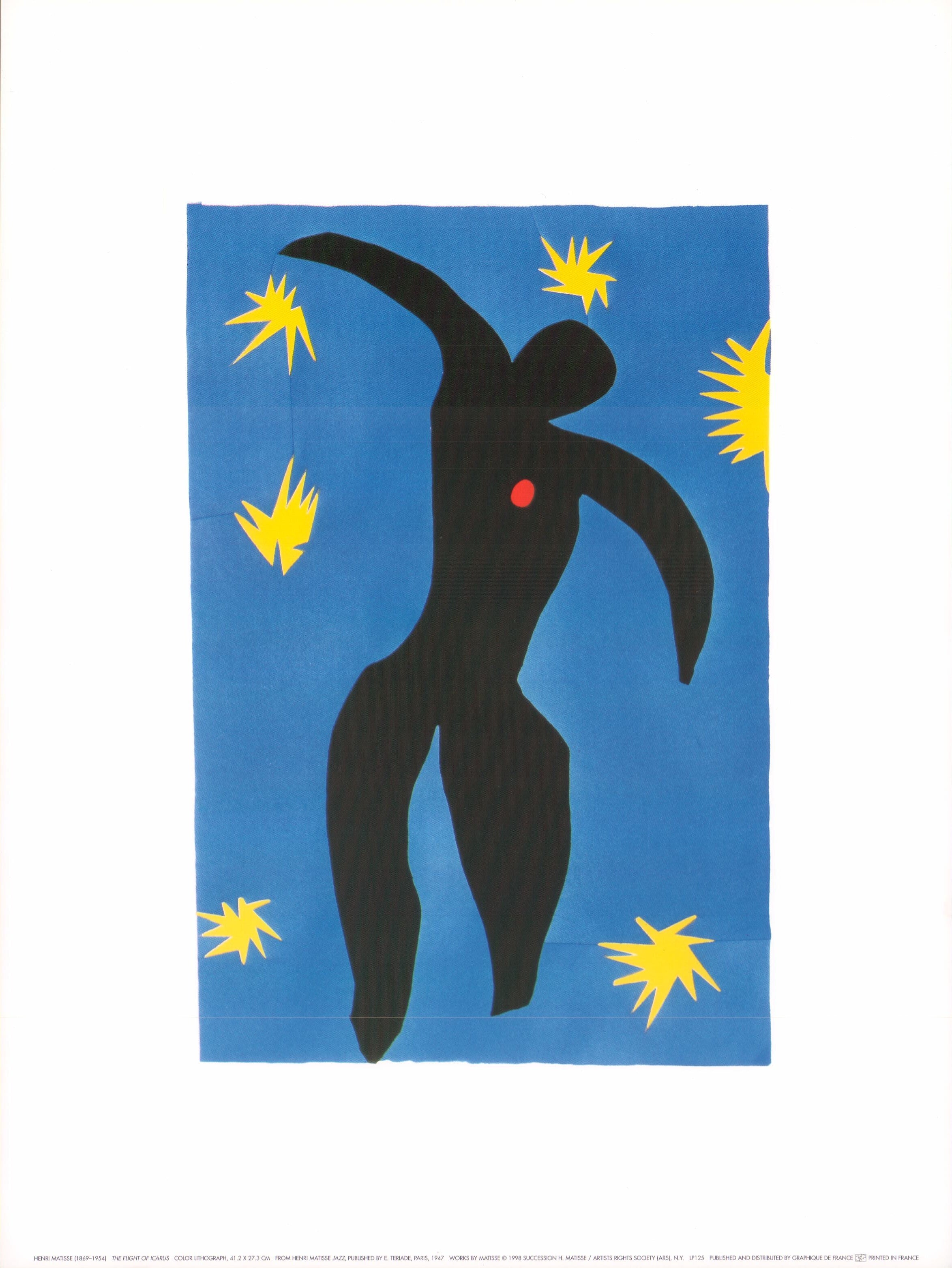 The Flight of Icarus by Henri Matisse - 11 X 14 Inches (Art Print ...
