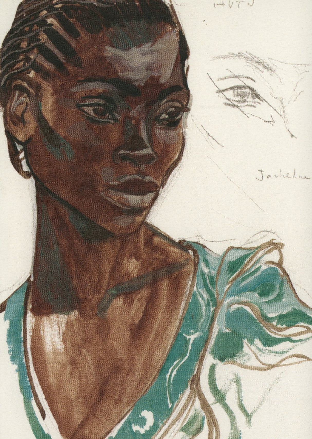 Francine, Réfugiée Utu à Bukavu by Titouan Lamazou - 4 X 6 Inches (10 – Artistica Fine Art