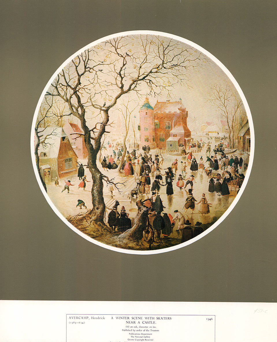 A Winter Scene with Skaters Near a Castle by Hendrick Avercamp - 14 X – Artistica Fine Art