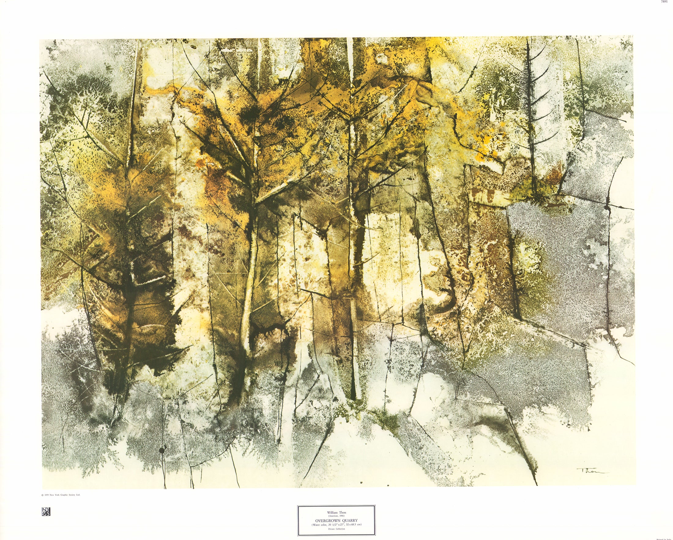 Overgrown Quarry by William Thon - 25 X 31 Inches (Offset Lithograph) – Artistica Fine Art