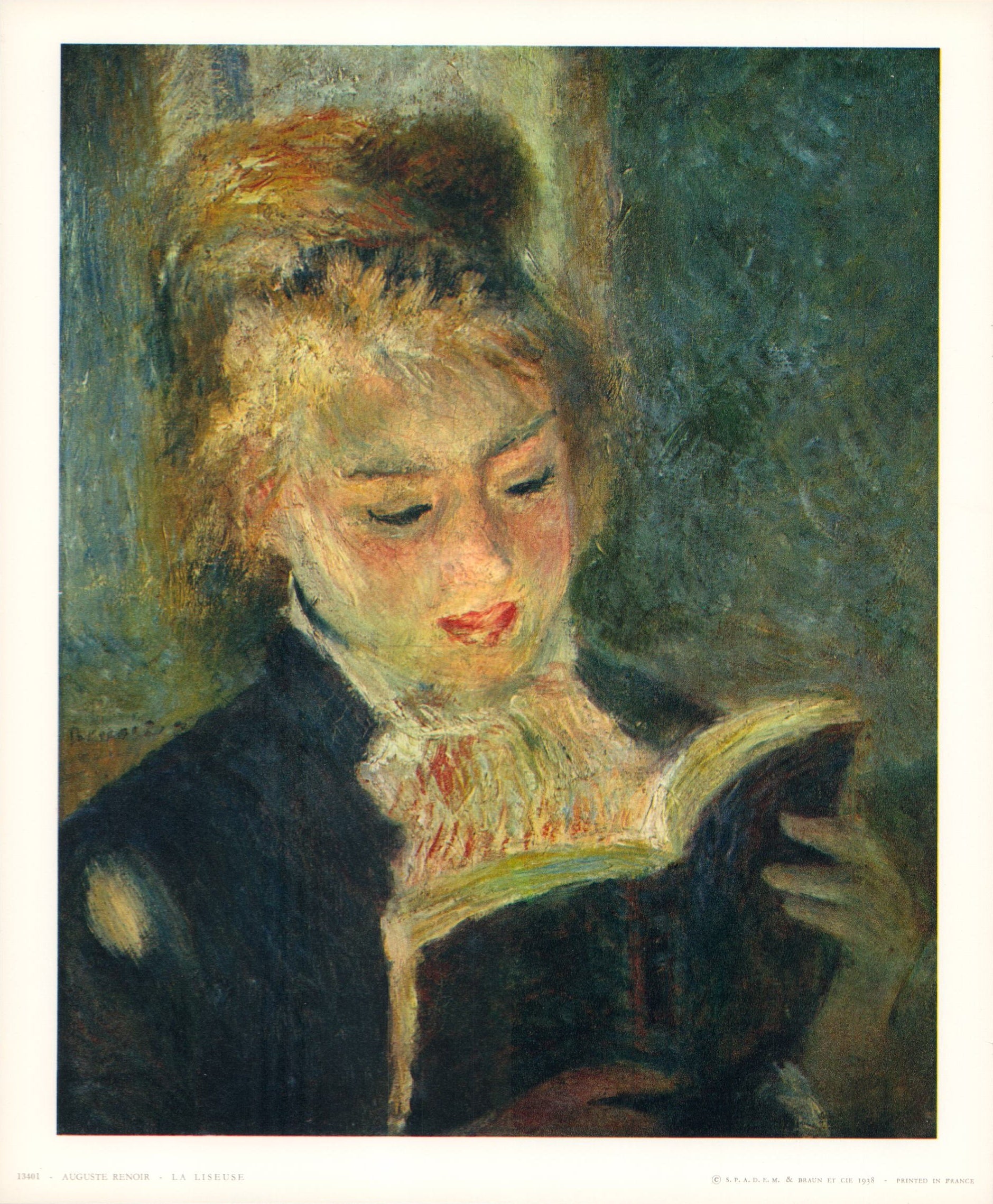 Reading by Pierre-Auguste Renoir - 10 X 12 Inches (Art Print ...