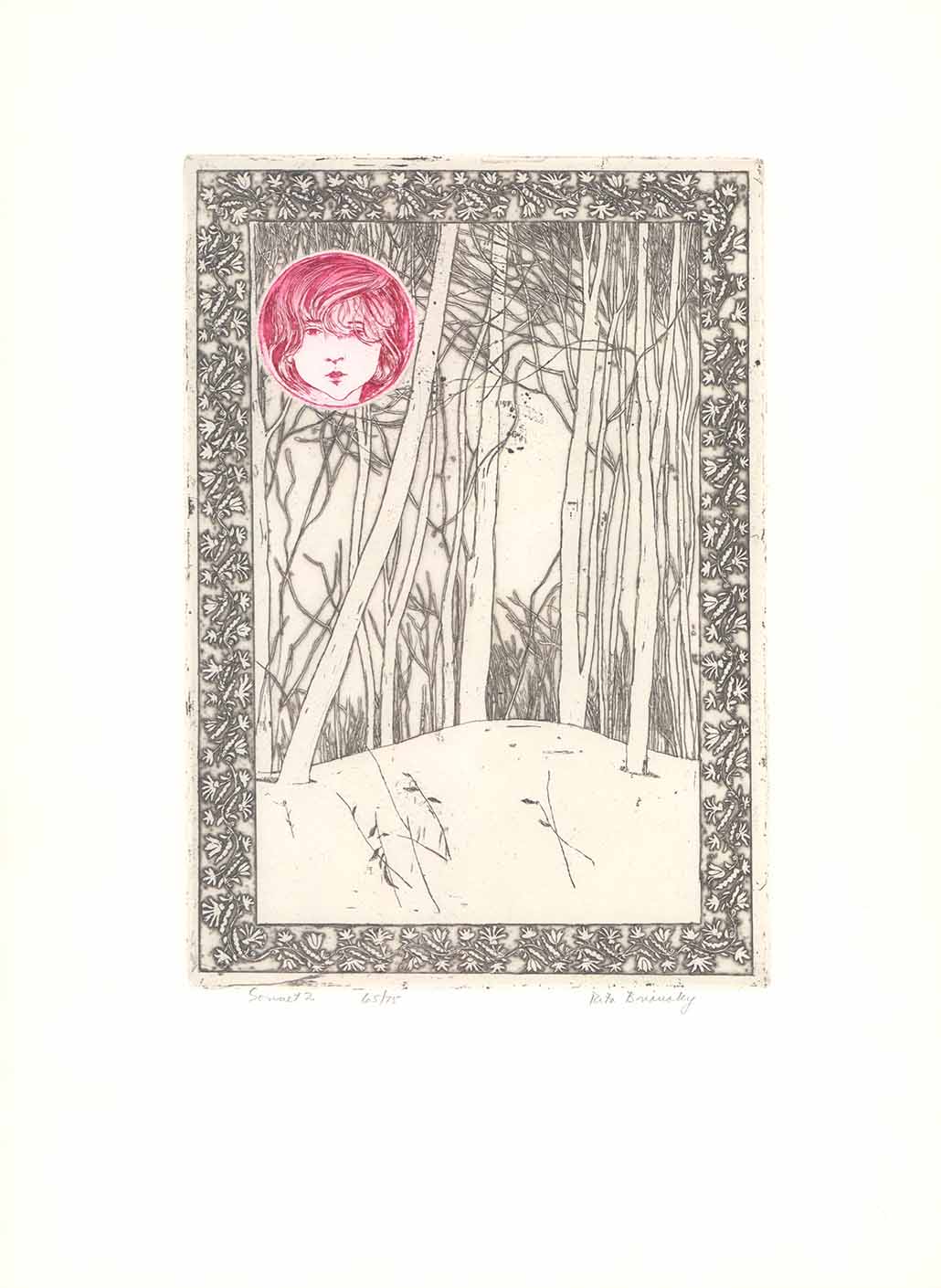 Sonnet 2 by Rita Briansky - 15 X 20 Inches (Etching Numbered & Signed ...