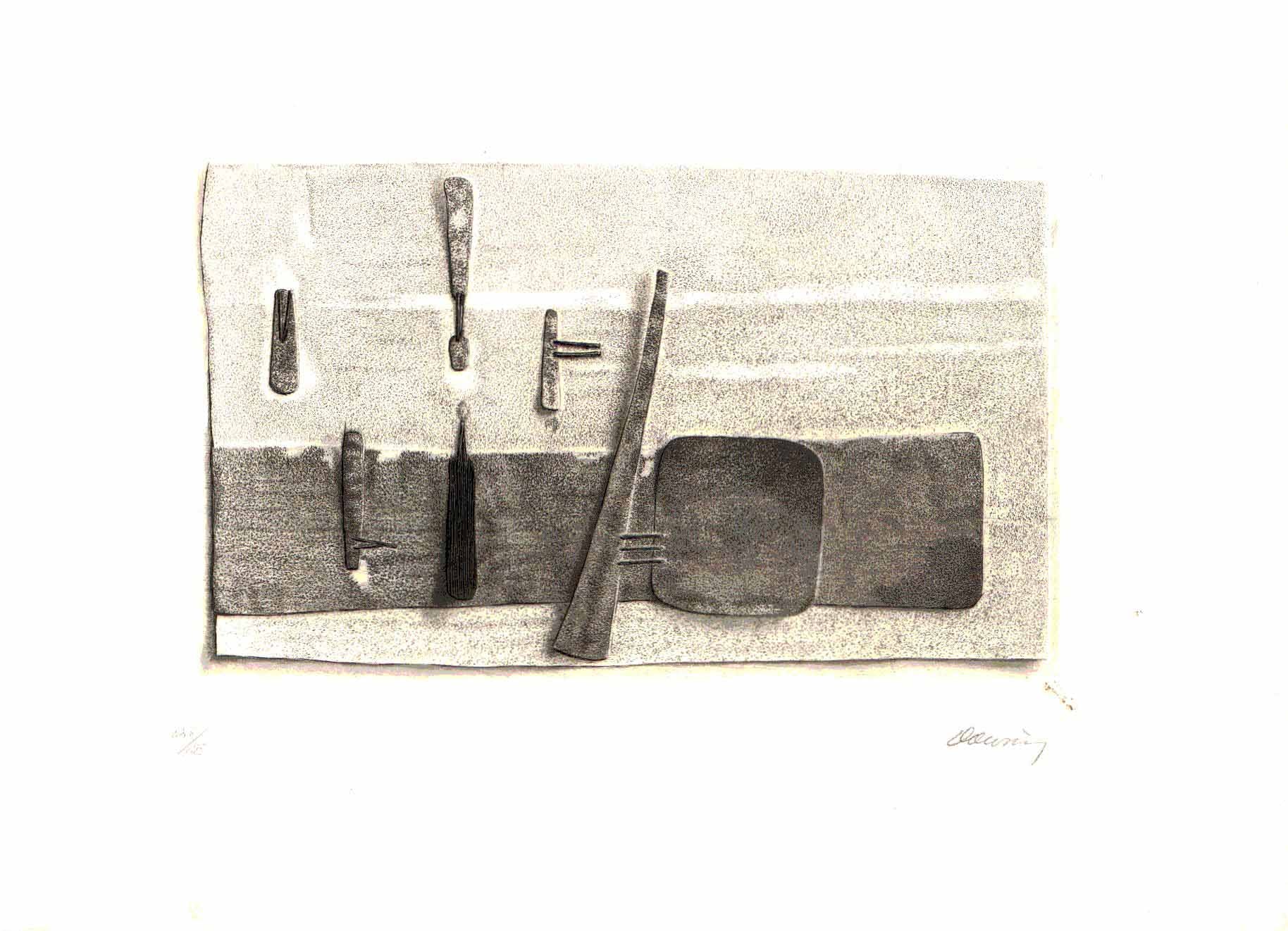 Untitled by Joe Downing - 9 X 13 Inches (Etching Numbered & Signed in ...