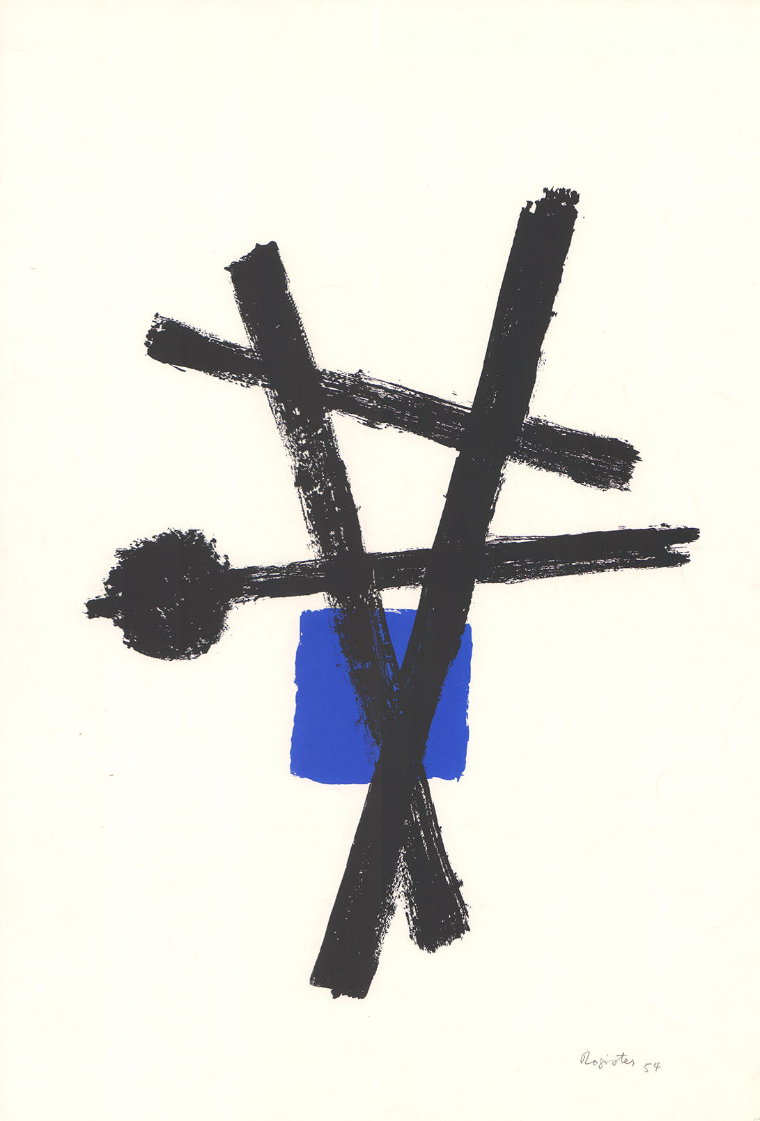 Untitled,1954 by Marie-Louise Rogister - 16 X 23 Inches (Lithograph ...