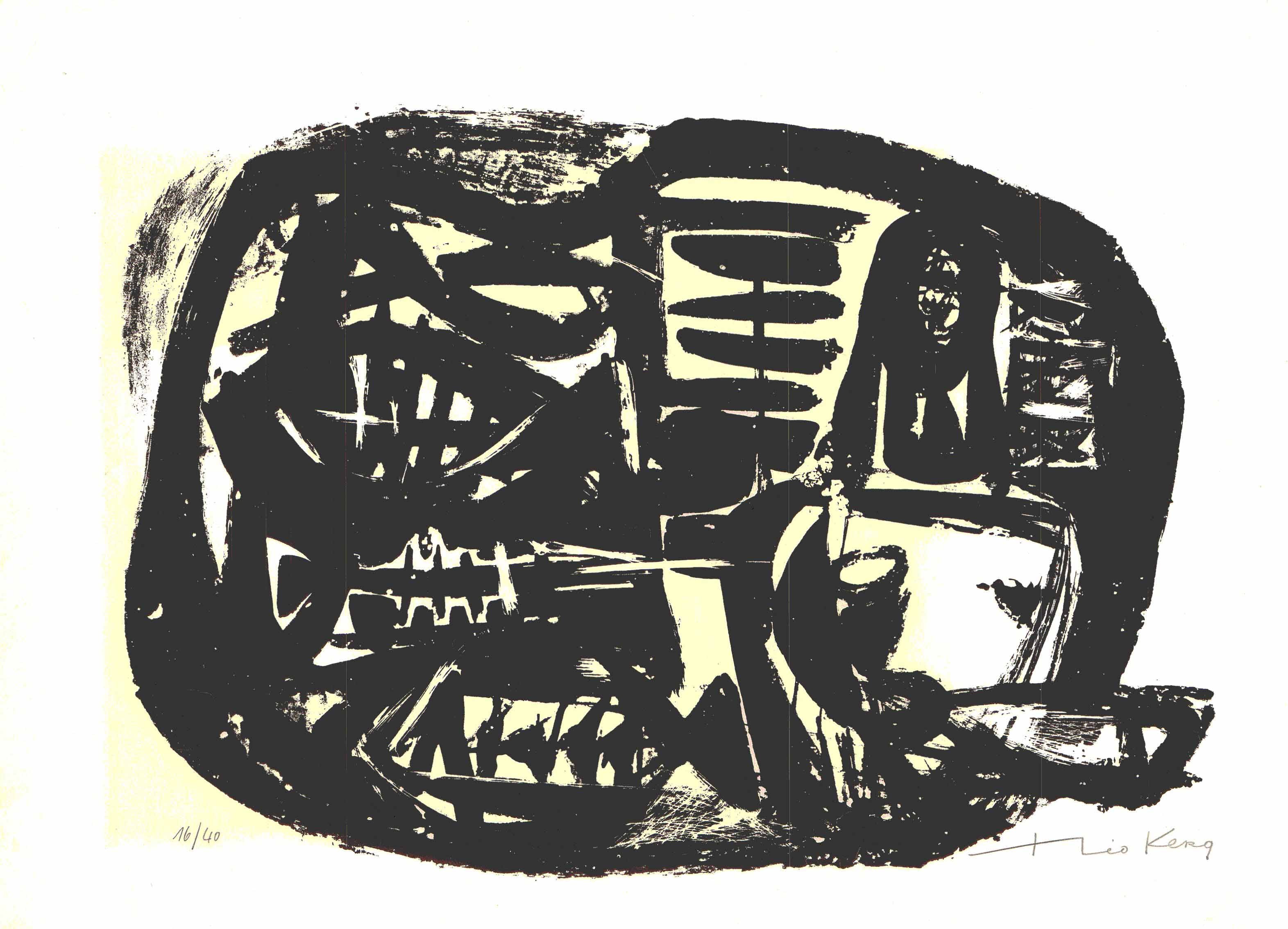 Untitled by Théo Kerg - 17 X 23 Inches (Lithograph Numbered & Signed i ...