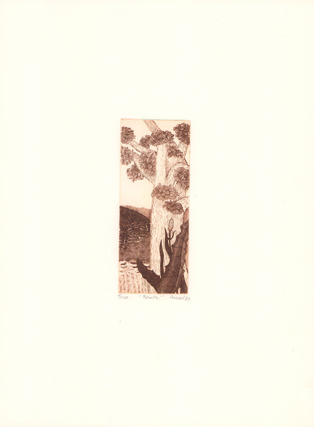 Temps, 1982 by Michelle Parrot - 9 X 12 Inches (Etching Titled, Emboss ...