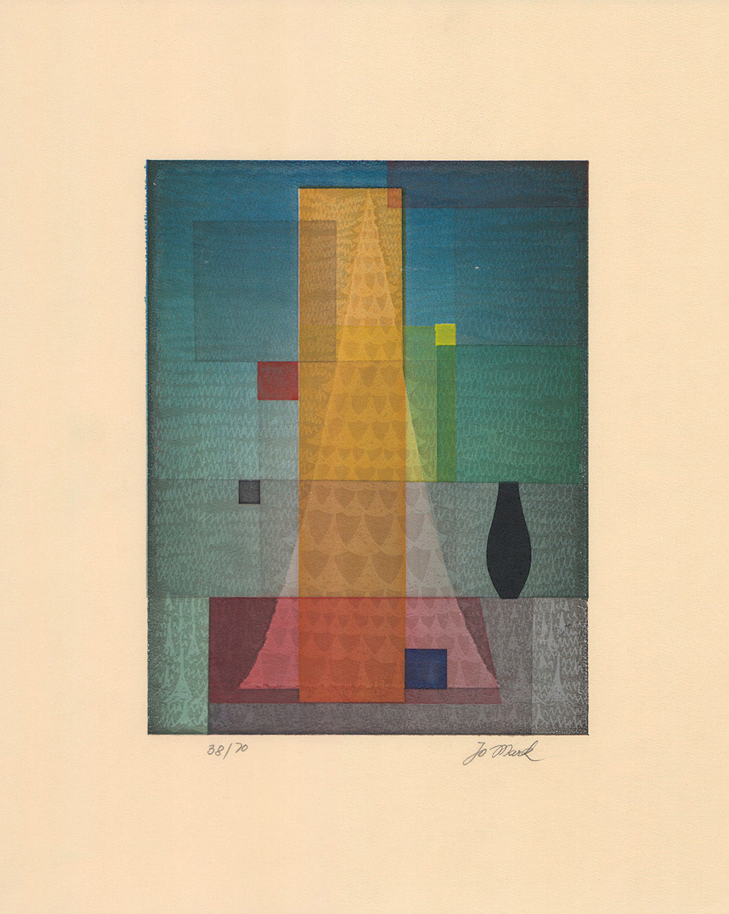 Pyramid by Jo Mark - 15 X 19 Inches (Lithography Numbered & Signed) 38 ...