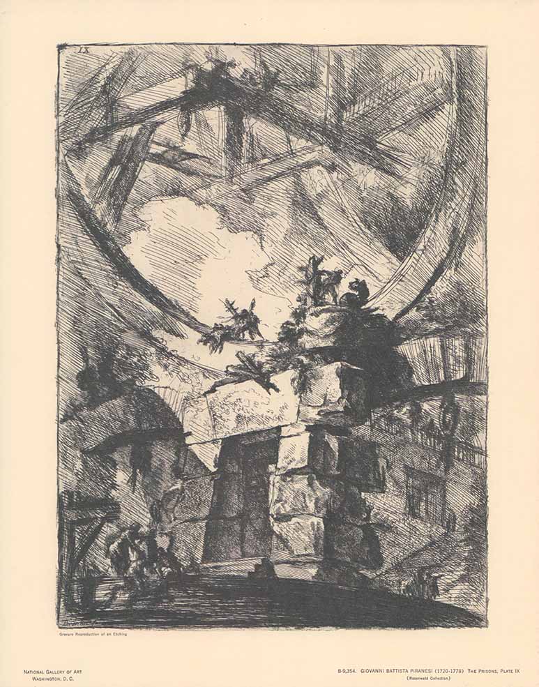 The Prison, Plate IX by Giovanni Battista Piranesi - 11 X 14 Inches (O ...