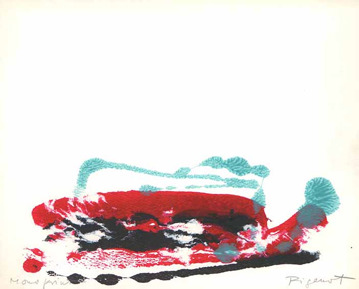 Monoprint # II by Traudl Pigenot-Markgraf - 8 X 10 Inches (Silkscreen ...