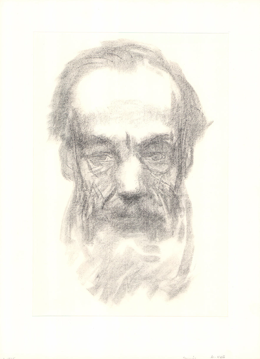 Dr. Heinrich Braun, 1940 by Kathe Kollwitz - 13 X 17 Inches (Collotype ...