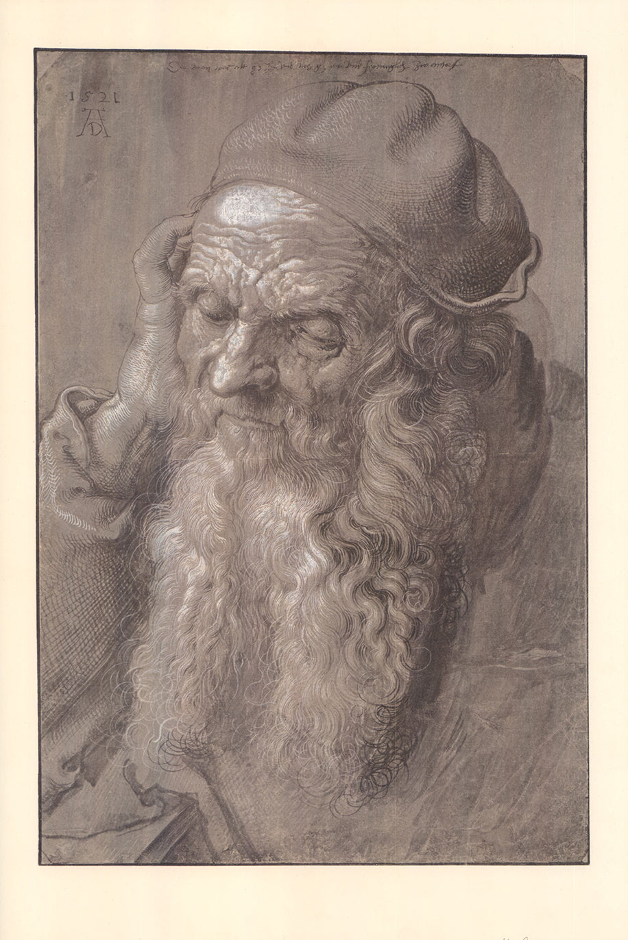 Head of an Old Man, 1521 Albrecht Dürer - 13 X 20 Inches (Offset Litho ...