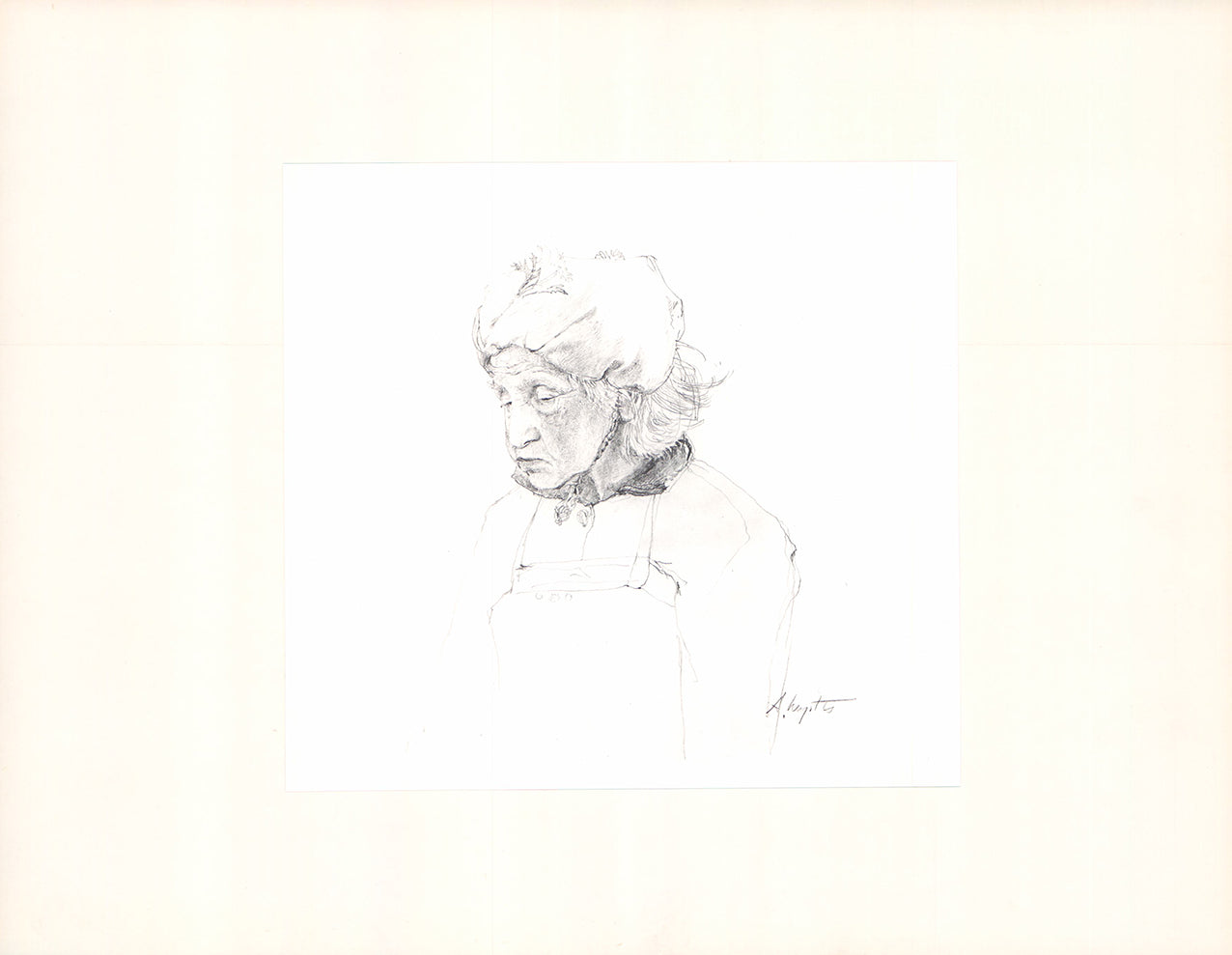 Sketch 3 by Andrew Wyeth - 14 X 18 Inches (Art Print with Matte ...