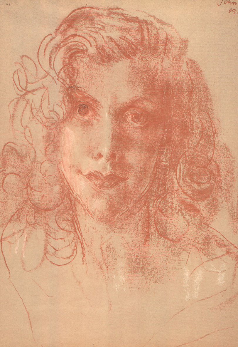 Shoulder Length Portrait of a Young Woman, 1950 by Augustus Edwin John ...