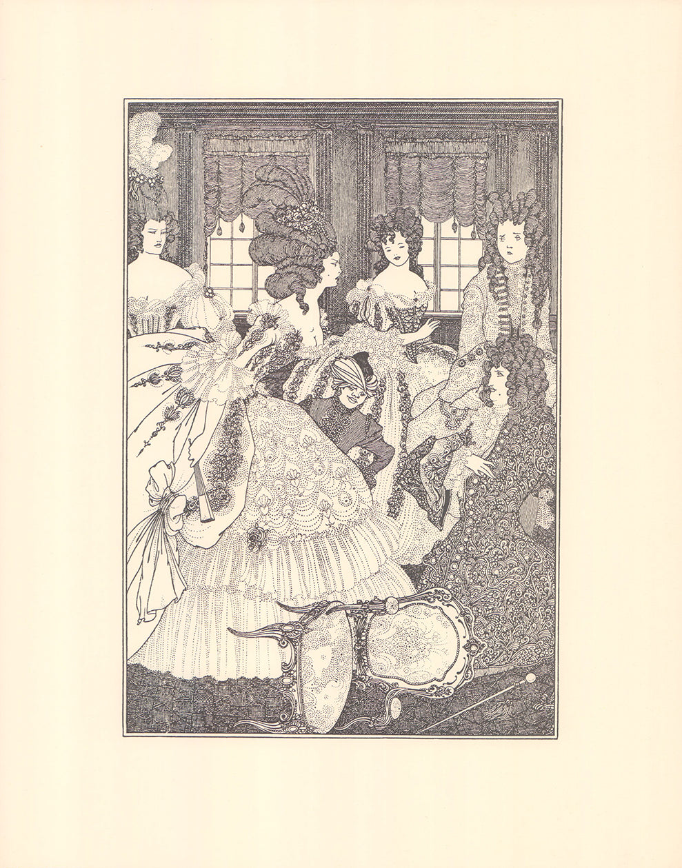 The Battle of the Beaux and the Belles, 1896 by Aubrey Beardley - 14 X ...