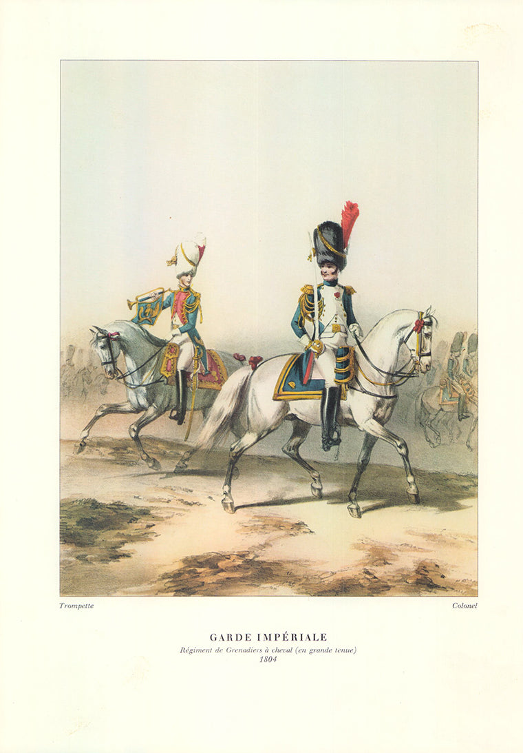 Garde Impériale by Alfred de Marbot - 11 X 16 Inches (Etching Colored ...