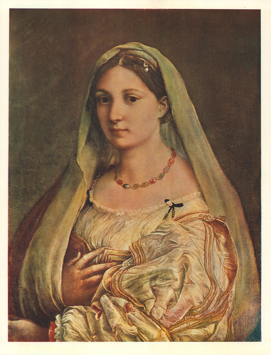 The Veiled Lady by Raffaello Sanzio - 13 X 16 Inches (Offset Lithograp – Artistica Fine Art