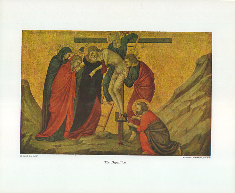 The Deposition by Ugolino da Siena - 10 X 12 Inches (Offset Lithograph ...