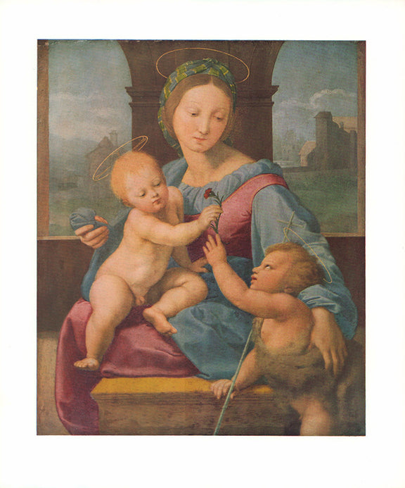 Madonna, Child and St. John by Rafael - 10 X 11 Inches (Offset Lithogr ...