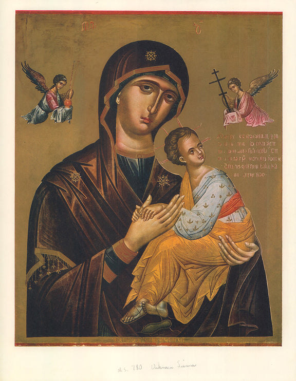 Marie avec l'Enfant et Deux Anges par Andreas Ritzos - 13 X 17 Inches ...