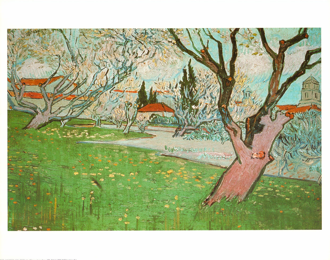Vu d Arles aux Arbres en Fleurs, 1889 by Vincent Van Gogh - 16 X 20 In ...