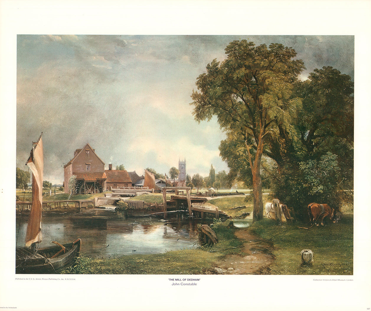 The Mill of Dedham by John Constable - 15 X 18 Inches (Offset Art Prin ...