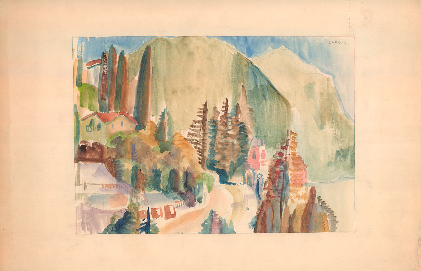 Landscape by Eva Landori - 24 X 32" (Watercolour) – Artistica Fine Art