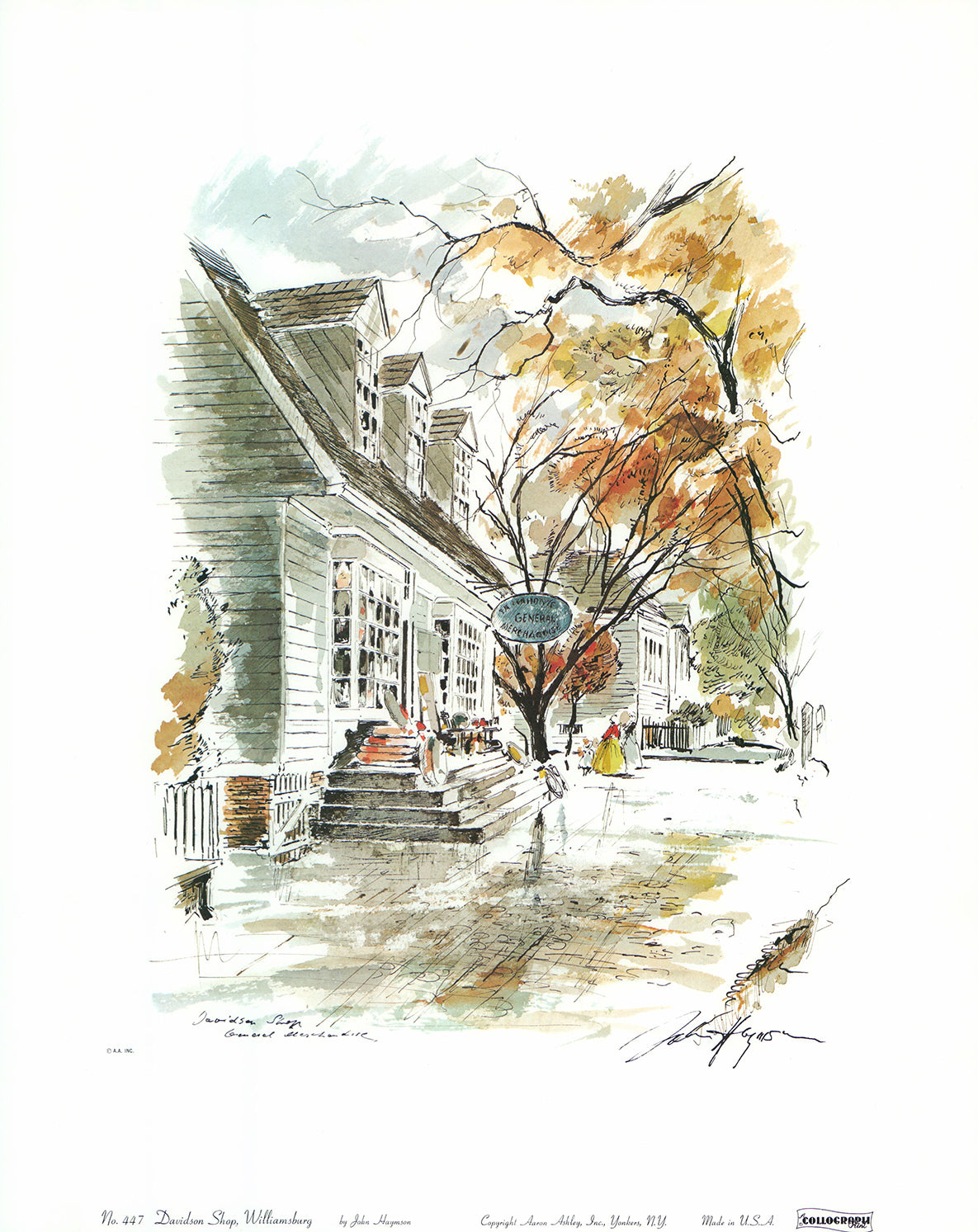 Davidson Shop, Williamsburg by John Haymson - 17 X 21 Inches (Art Prin ...