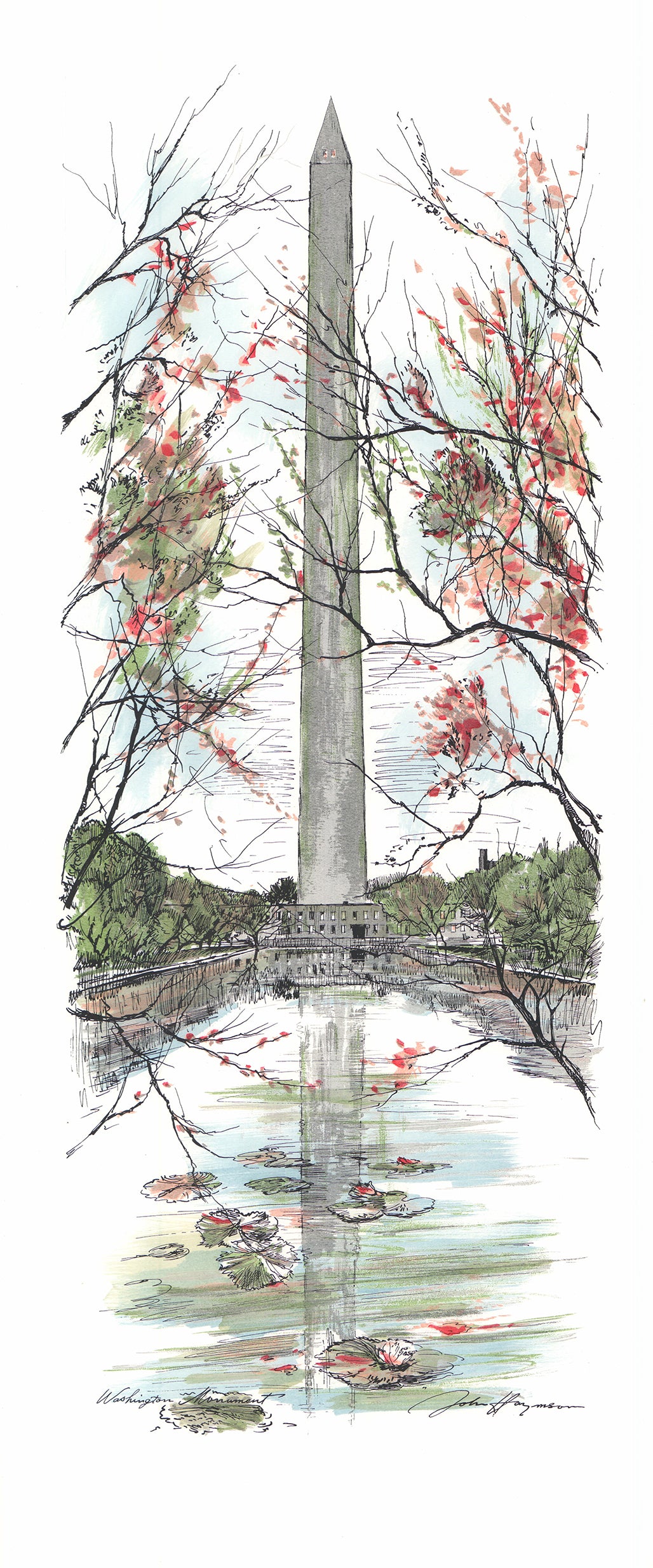 Washington Monument, Washington by John Haymson - 15 X 35 Inches (Hand ...