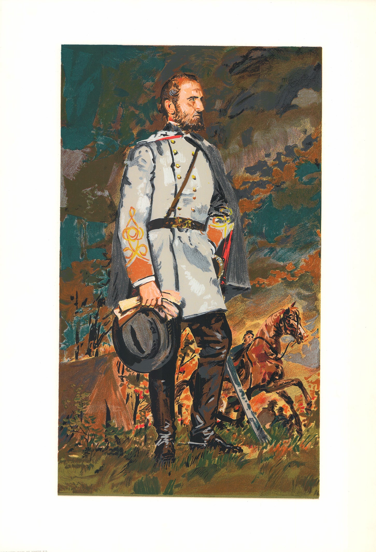Gen. Stonewall Jackson by L. Cary - 23 X 32 Inches (Hand Colored Art P ...