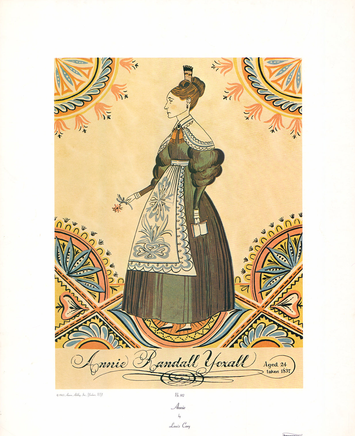 Annie Aged 24, 1837 by Louis Cary - 18 X 22 Inches (Art Print ...