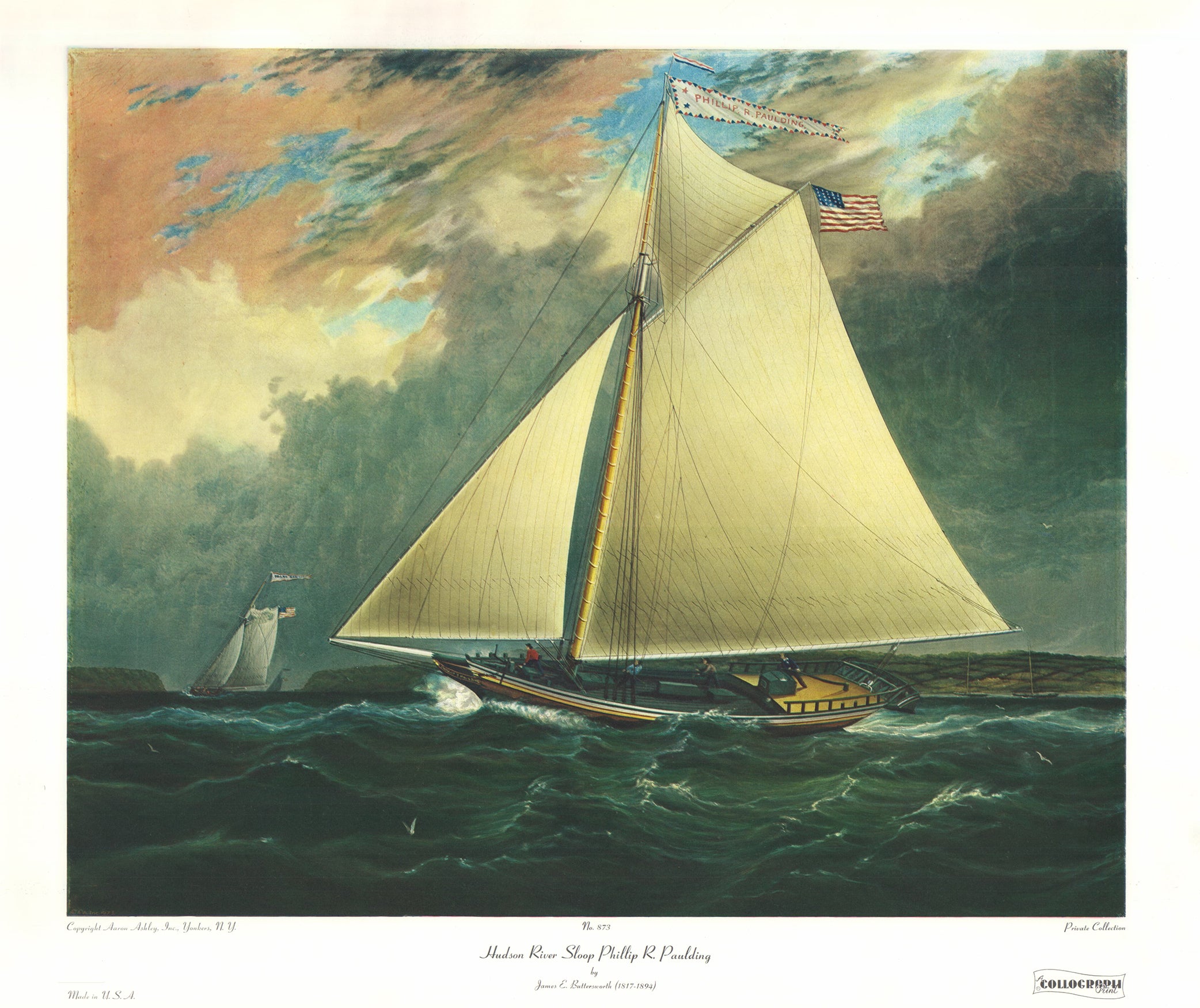 Hudson River Sloop Phillip R. Paulding by James E. Buttersworth - 25 X ...