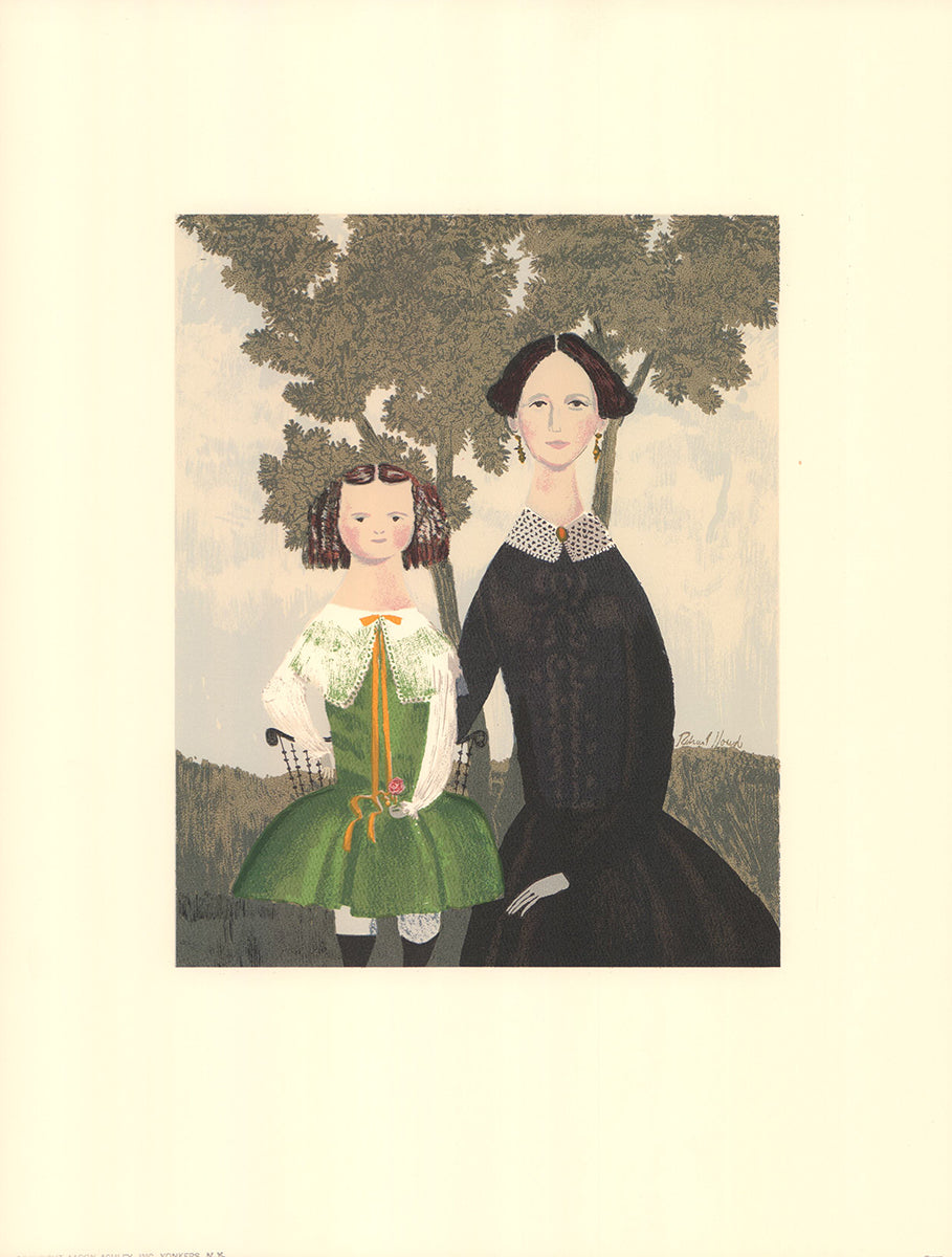 Victorian Mother & Daughter by Richard E. Howard - 13 X 17 Inches (Art ...