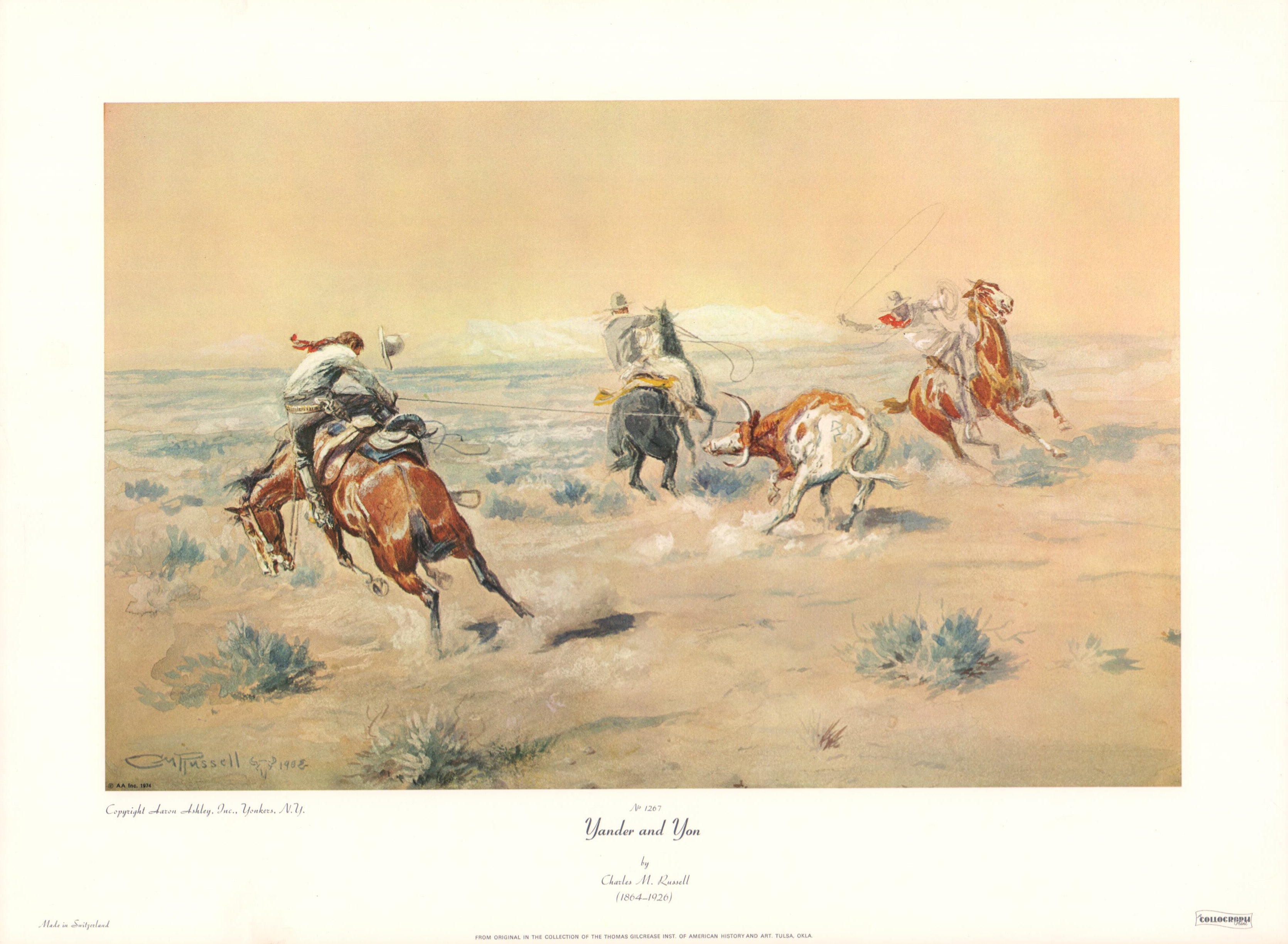 Yander and Yon by Charles M. Russell - 17 X 23 Inches (Art Print ...