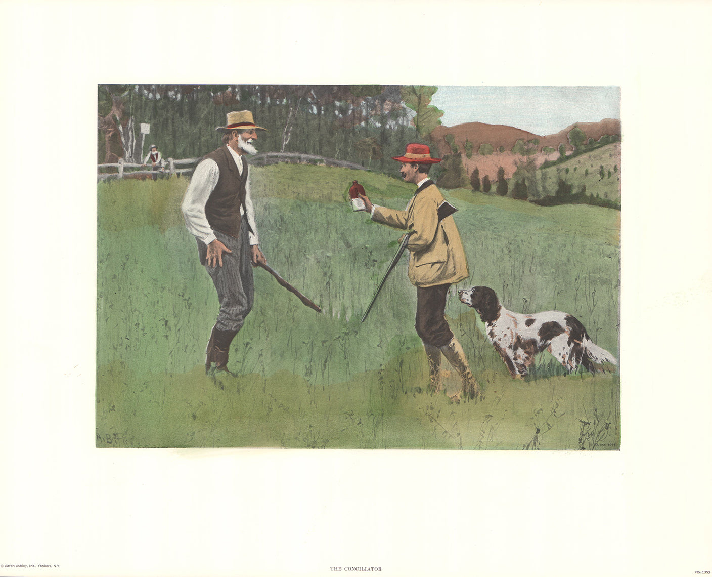 The Conciliator by A. B. Frost - 16 X 20 Inches (Hand Colored Art Prin ...
