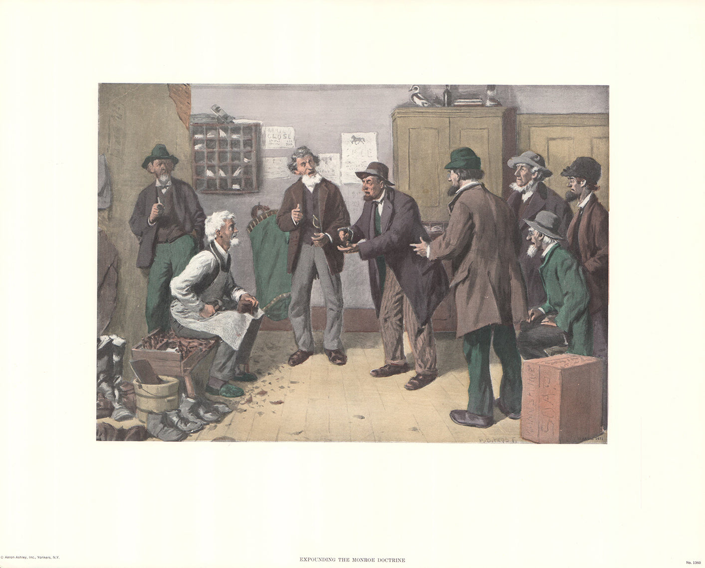 Expounding the Monroe Doctrine by A. B. Frost - 16 X 20 Inches (Hand C ...
