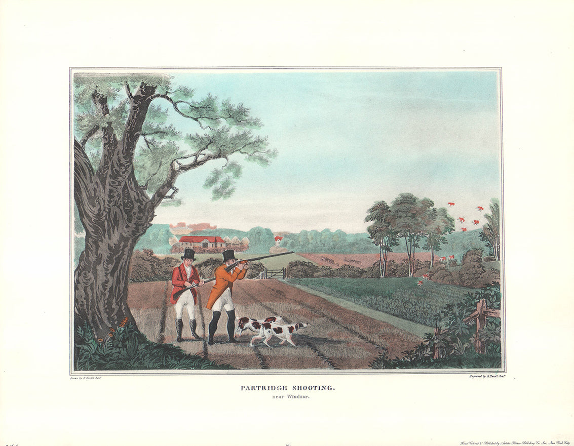 Patridge Shooting by Robert Havell - 13 X 16 Inches (Hand Colored Wate ...