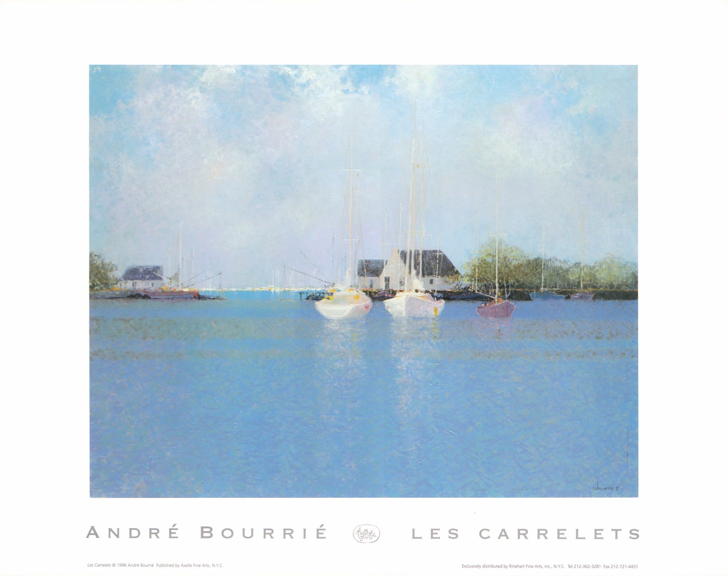 Les Carrelets, 1996 by André Bourrié - 11 X 14" (Offset Lithograph ...