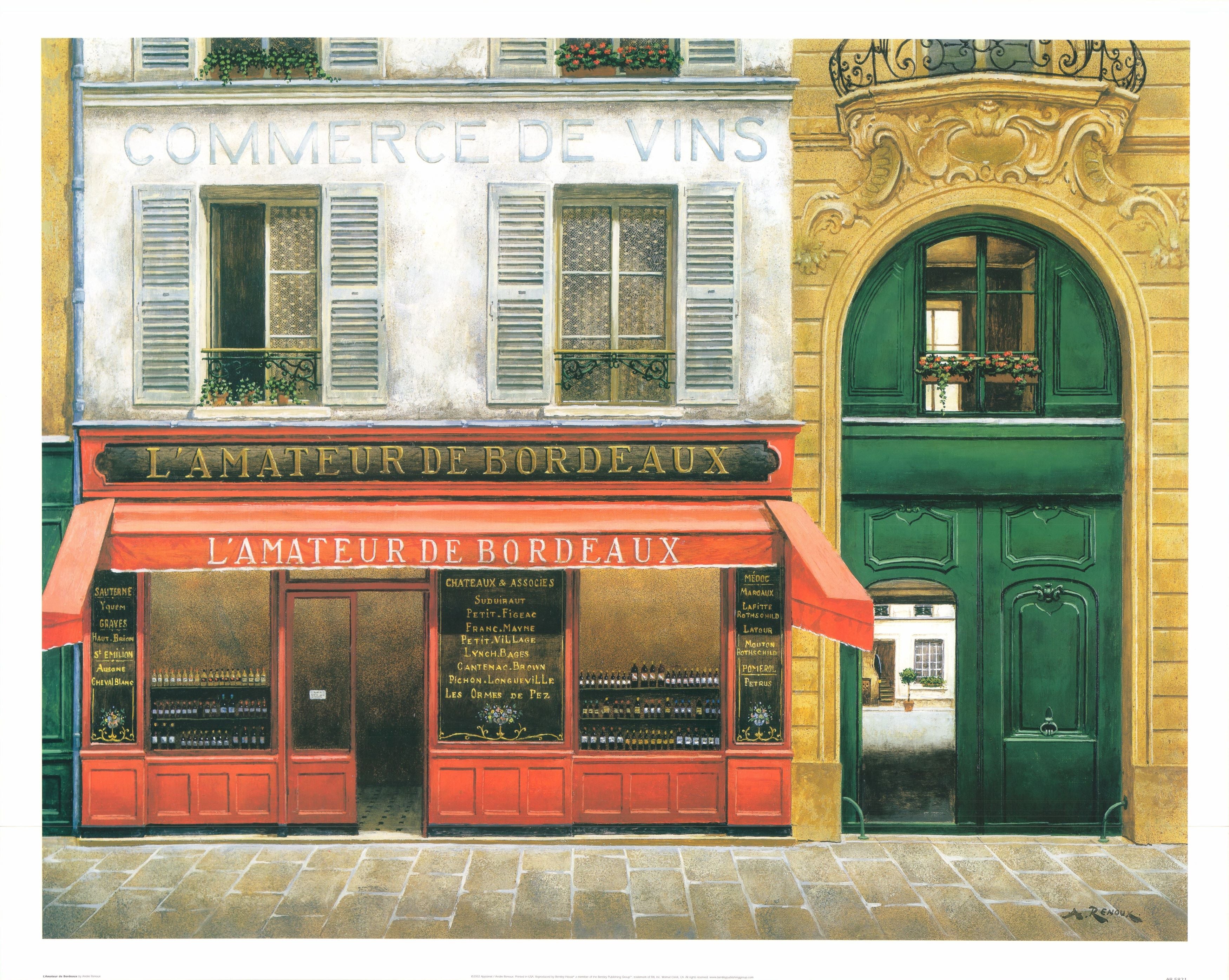 L'Amateur de Bordeaux by Andre Renoux - 24 X 30 Inches (Art Print ...