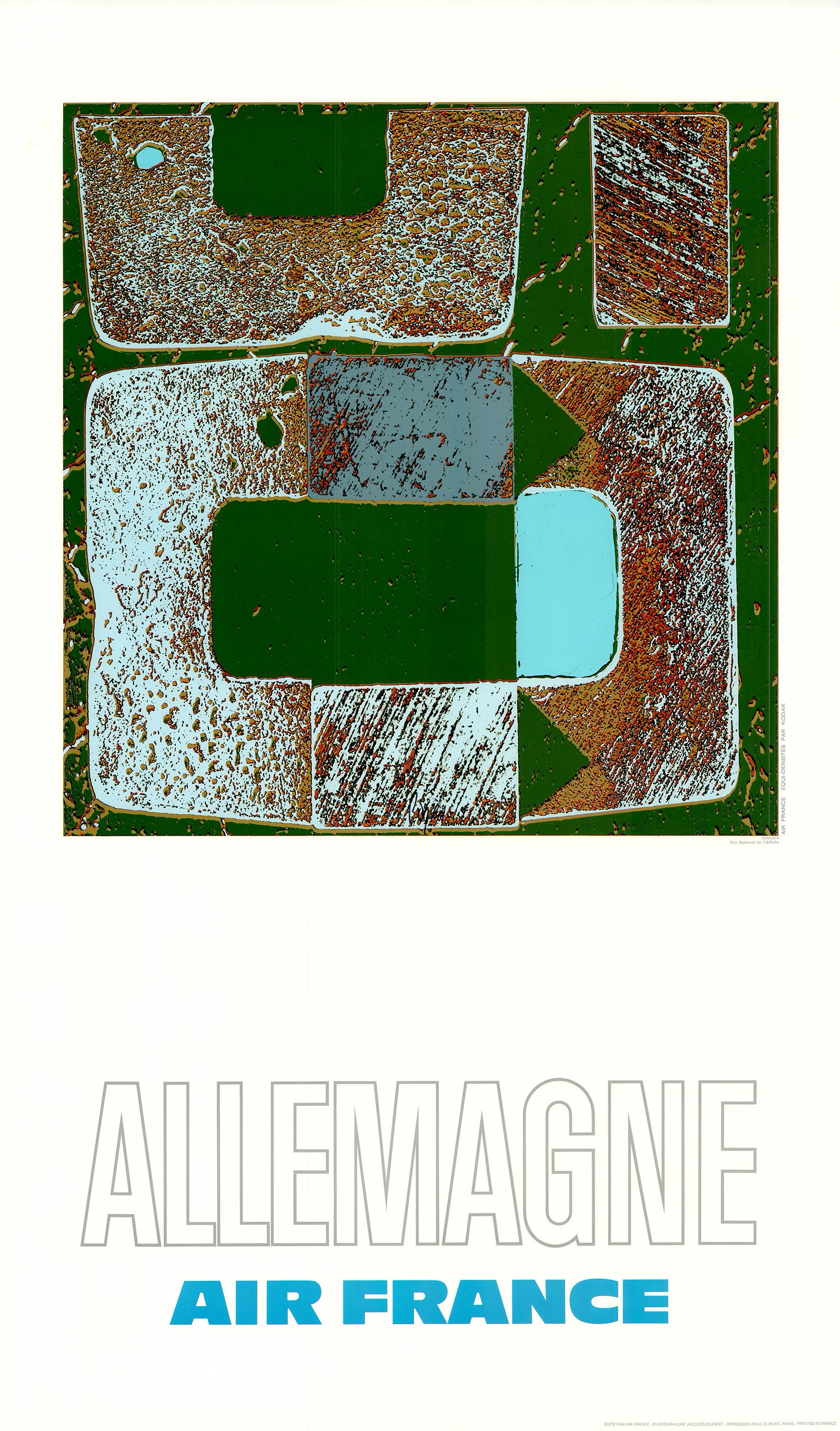 Air France: Allemagne, 1971 by Raymond Pagès-24X40"(Offset Lithograph ...