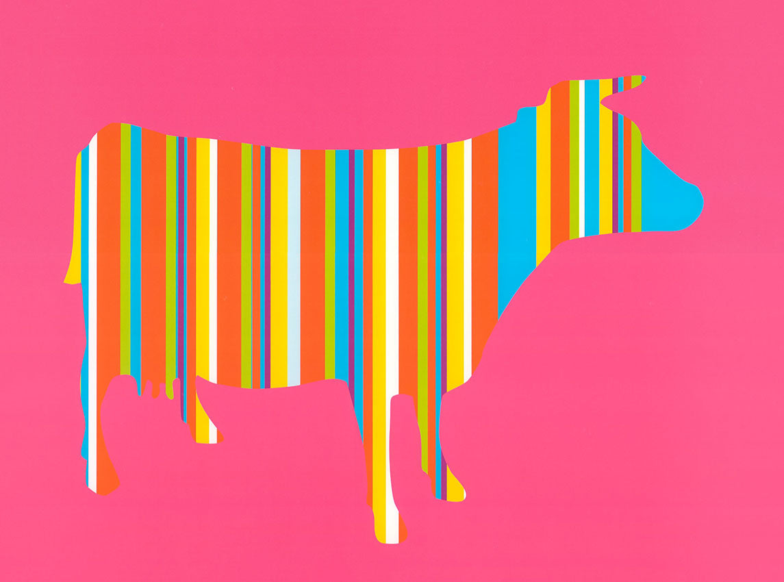 Striped Cow by Lyonell Maillot - 12 X 16 Inches (Art Print) – Artistica ...