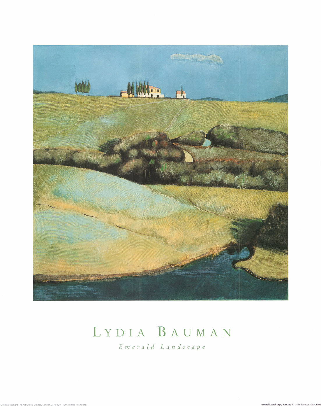 Emerald Landscape by Lydia Bauman - 16 X 20 Inches (Art Print ...