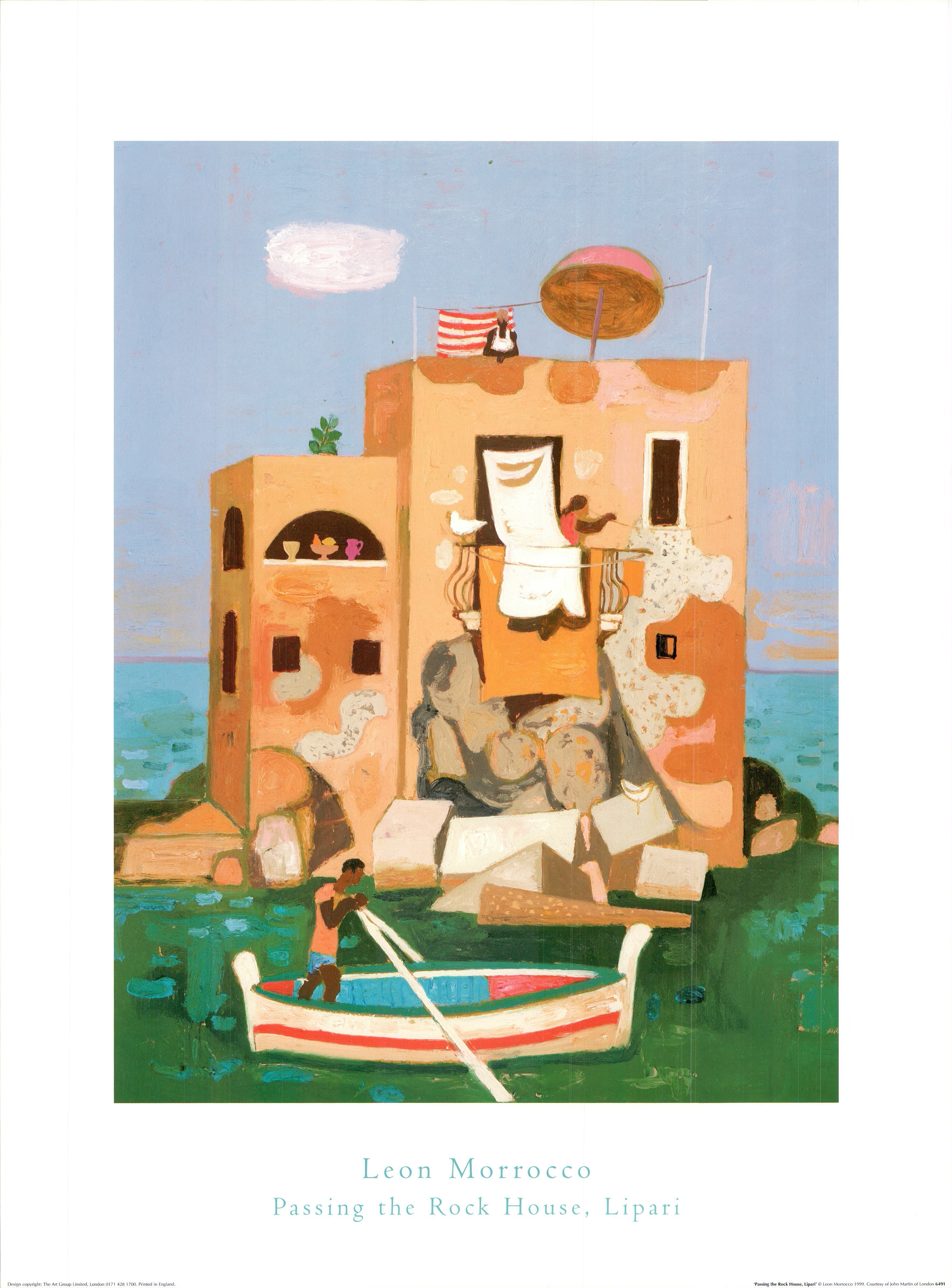 Passing the Rock House, Lipari by Leon Morrocco - 24 X 32" (Art Print ...