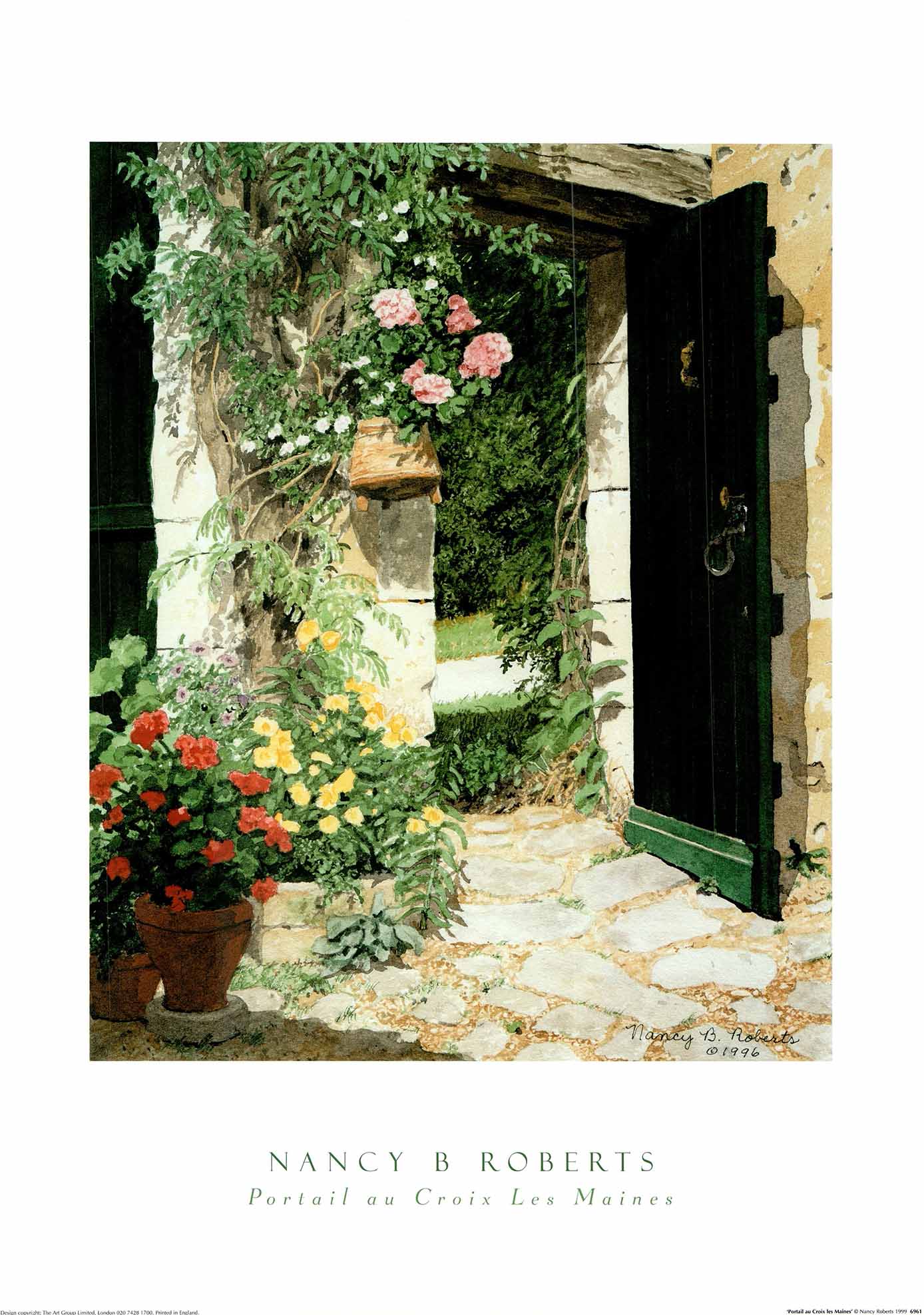 Portail au Croix les Marines by Nancy Roberts - 20 X 28 Inches (Art Pr ...