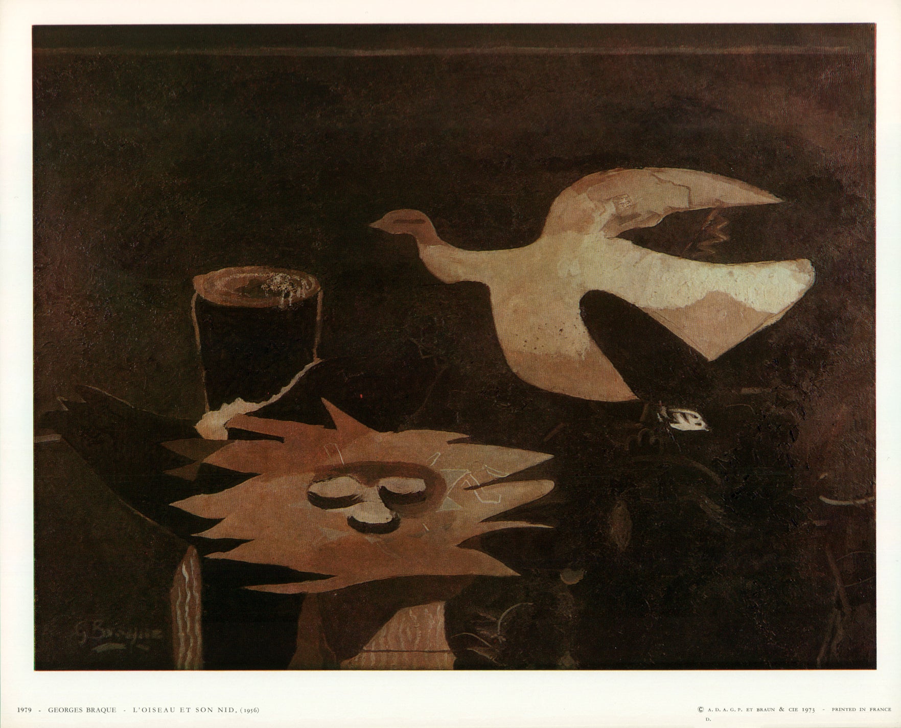 The Bird and its Nest, 1956 by Georges Braque - 10 X 12 Inches (Offset ...