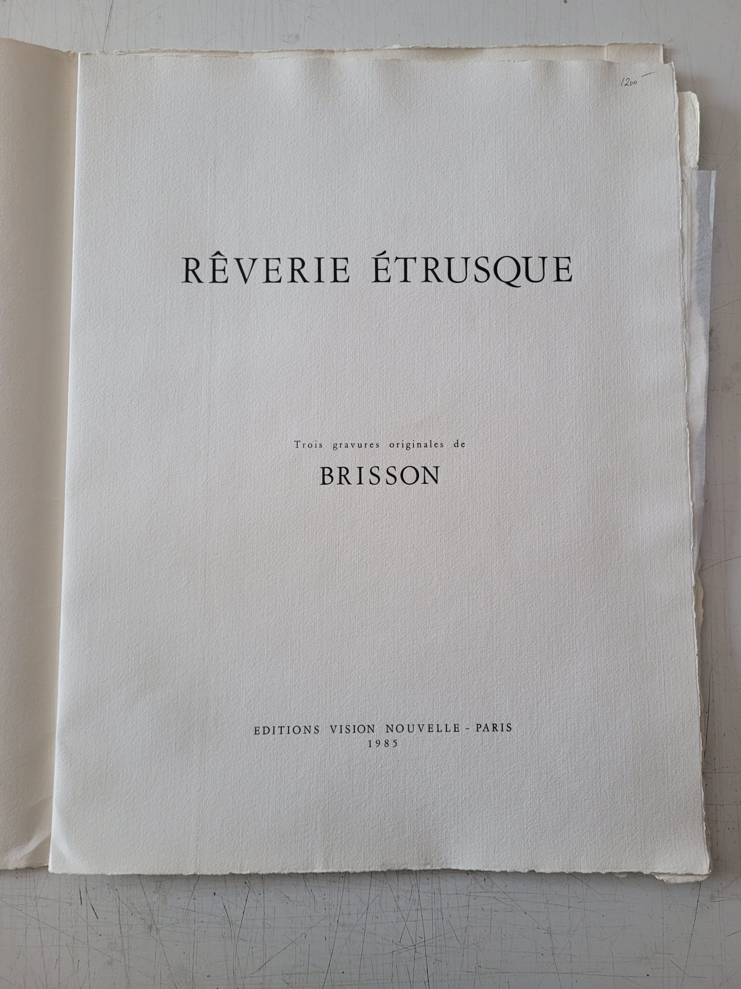 Reverie Etrusque II, 1985 by Pierre-Marie Brisson-17X22"(Etching ...