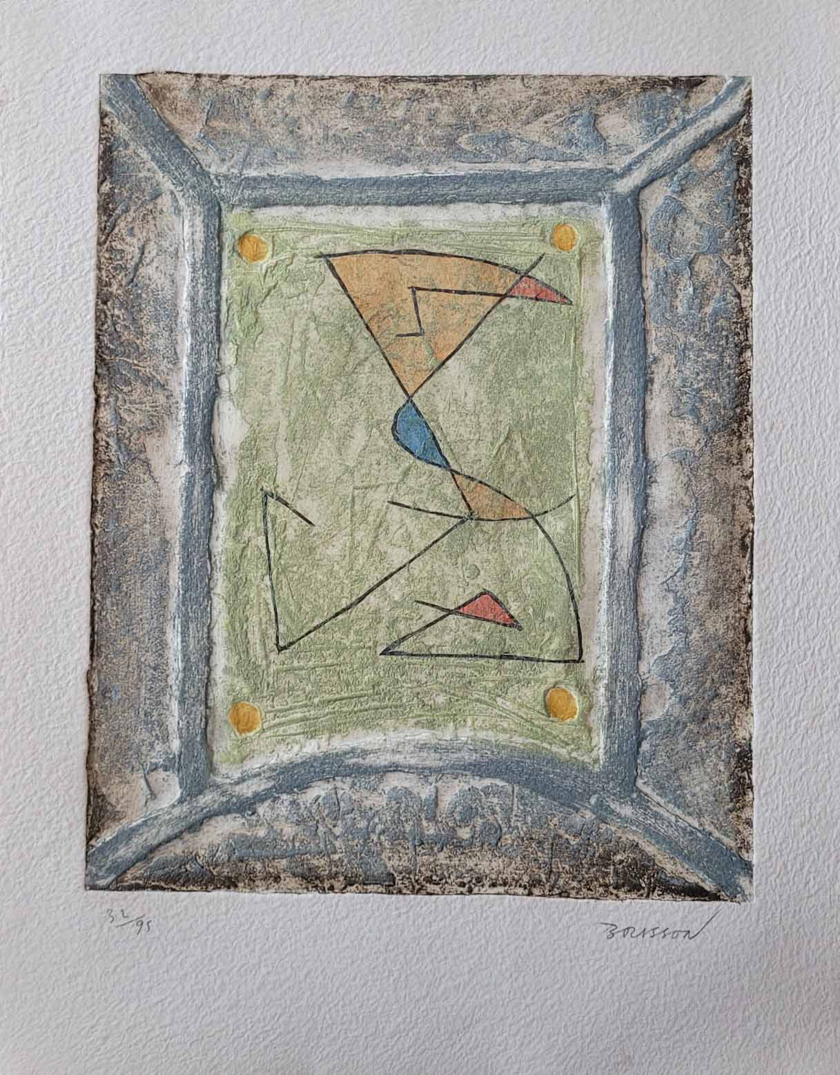 Reverie Etrusque II, 1985 by Pierre-Marie Brisson-17X22"(Etching ...