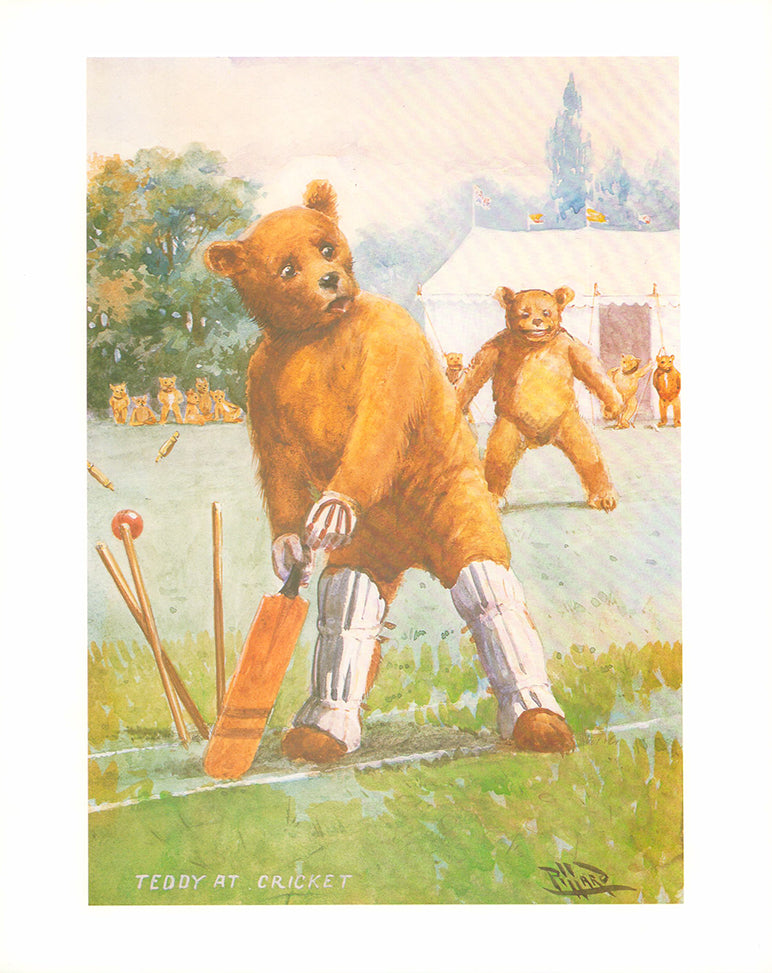 Teddy at Cricket by Pillard - 11 X 14 Inches (Lithograph) – Artistica ...